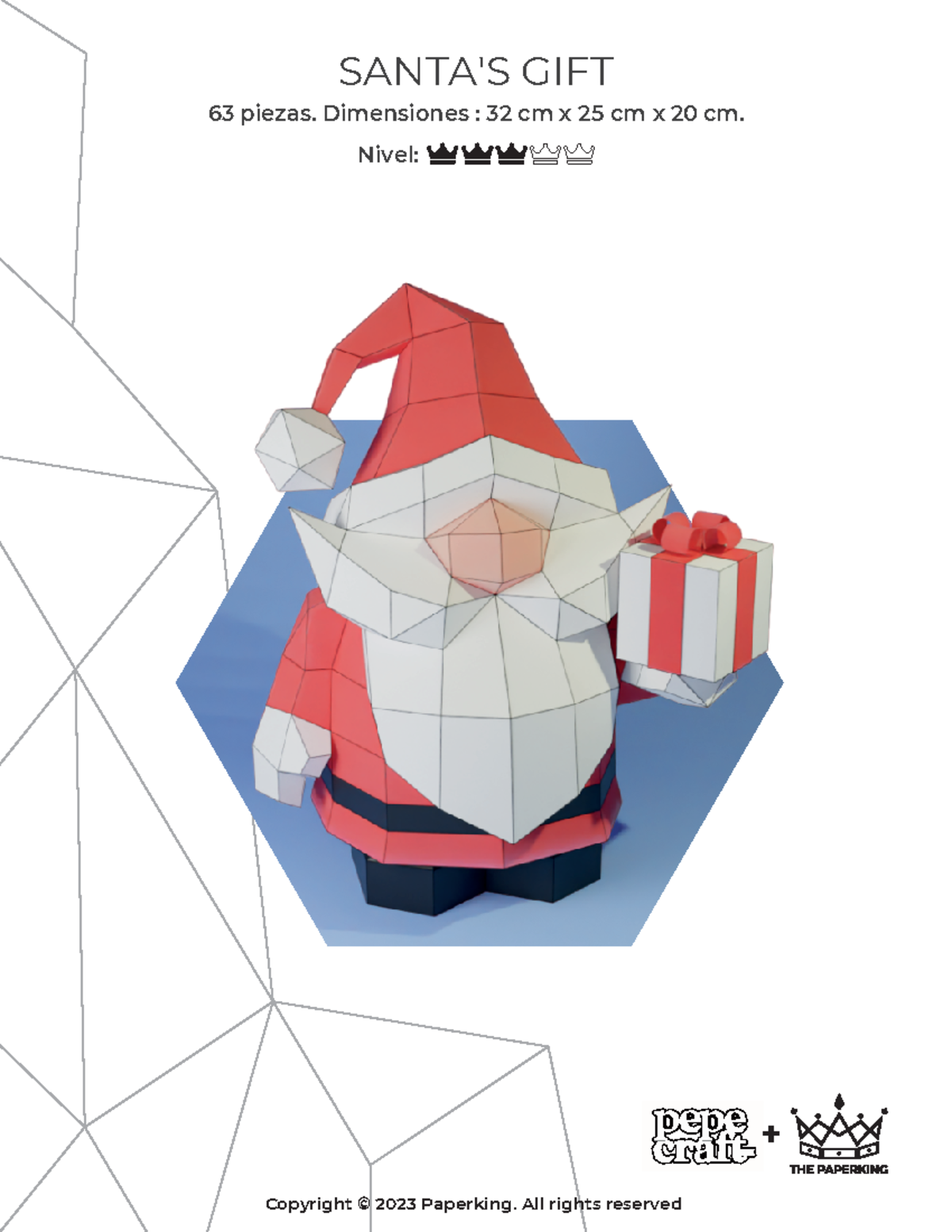 Santa Claus Colab - SANTA'S GIFT 63 piezas. Dimensiones : 32 cm x 25 cm ...