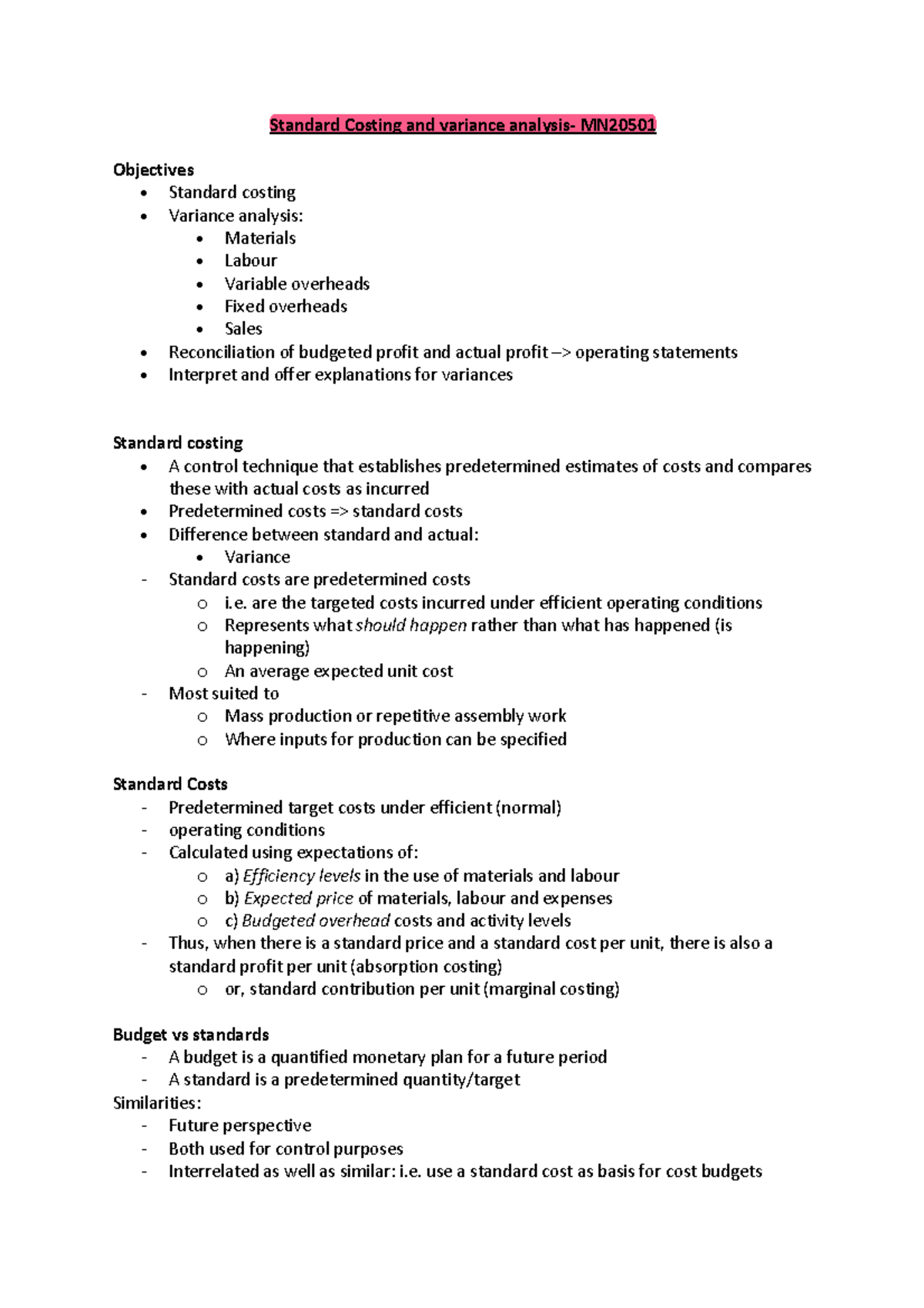 Standard Costing And Variance Analysis Are The Targeted Costs standard-costing-and-variance-analysis-are-the-targeted-costs