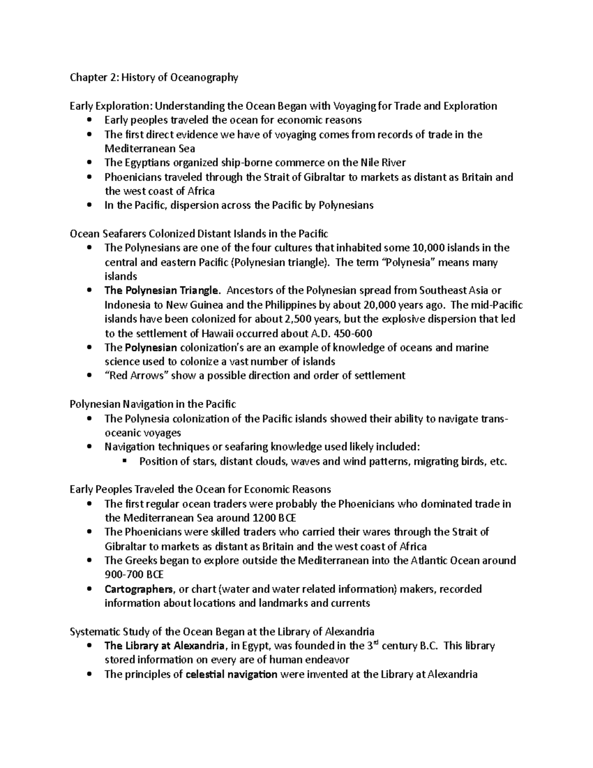 Chapter 2 History of Oceanography Part 1 - Chapter 2: History of ...