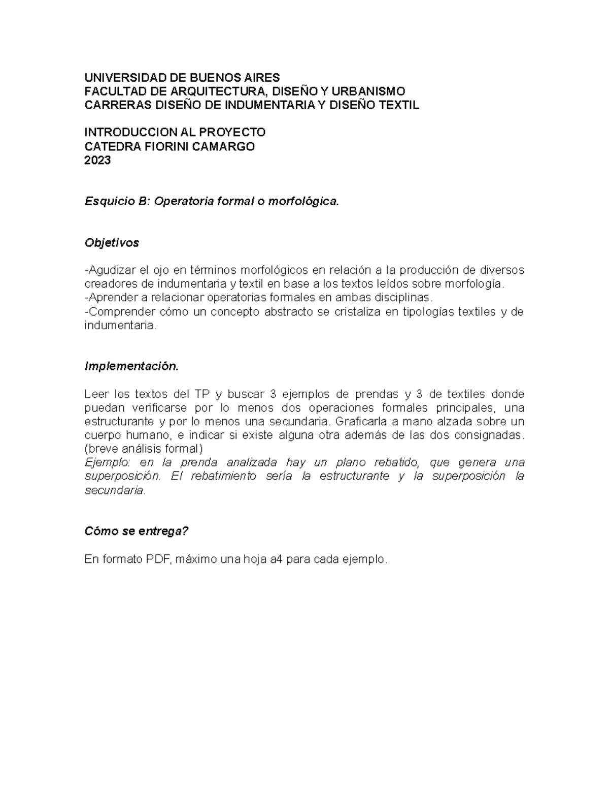 Esquicio B Operaciones morfológicas - UNIVERSIDAD DE BUENOS AIRES ...