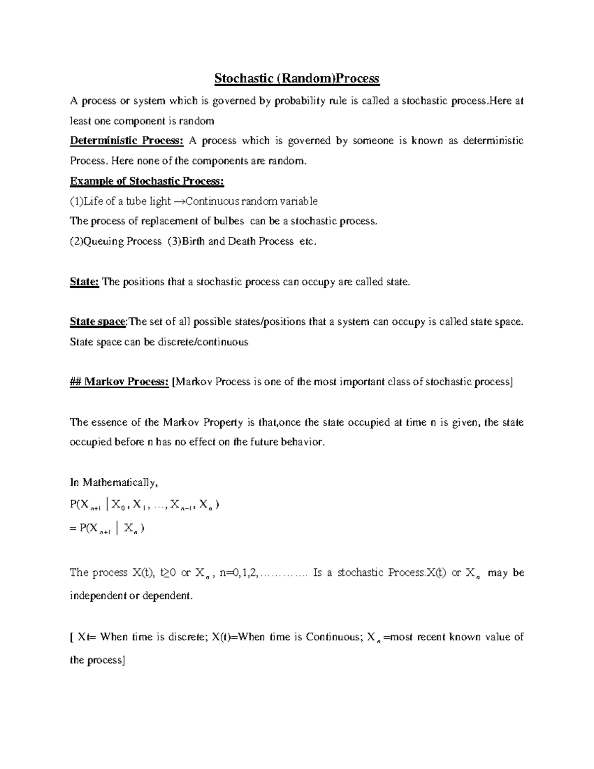 Stochastic - eee101 lab - Stochastic (Random)Process A process or ...