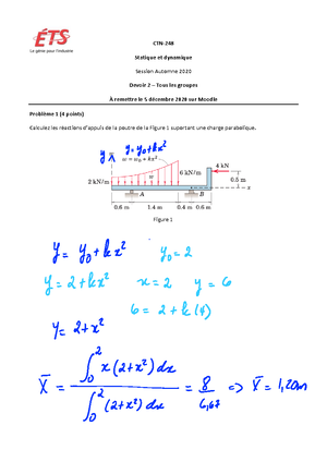 CTN248 Cours 4 - TREILLIS( MÉTHODE DES NOEUDS ET SECTIONS) - CTN- Cours 4 Treillis (méthode des ...