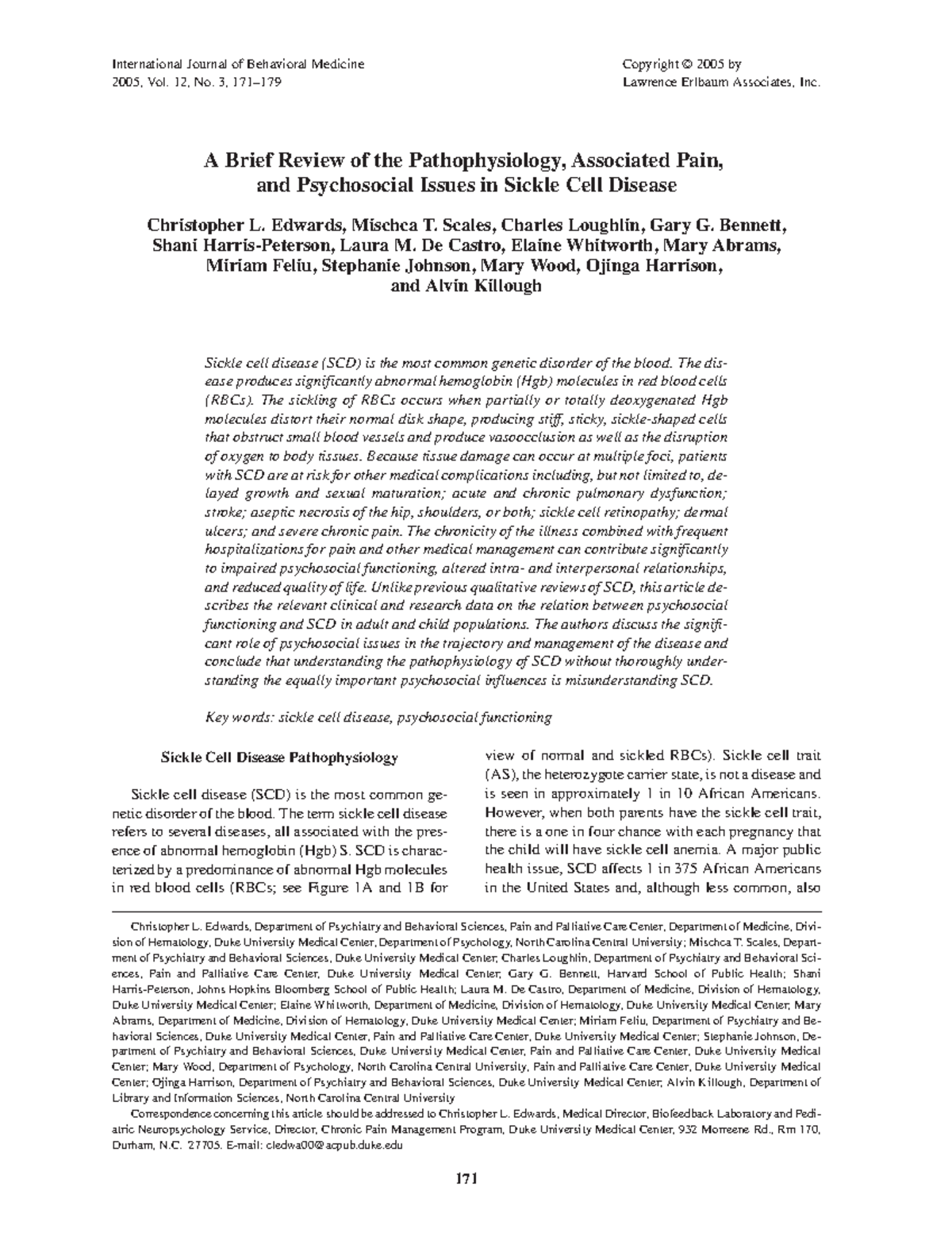 A brief review of the pathophysiology as - A Brief Review of the ...