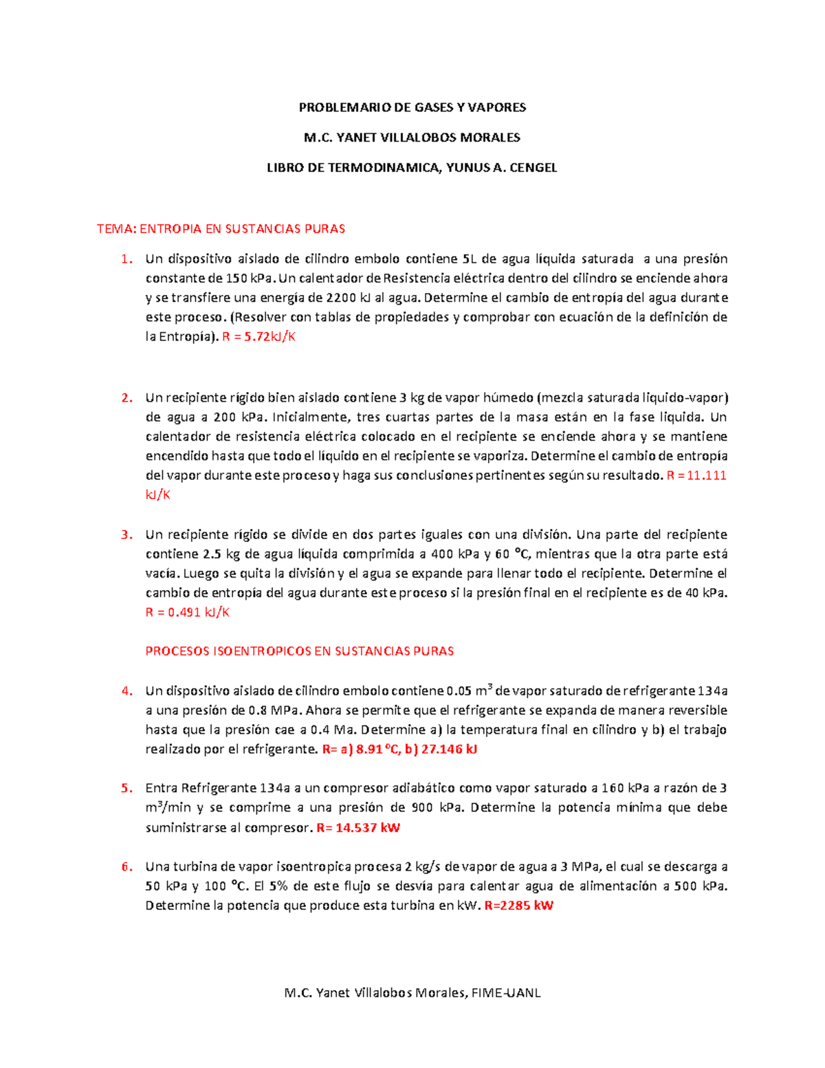 Problemario DE Gases Y Vapores - PROBLEMARIO DE GASES Y VAPORES M ...