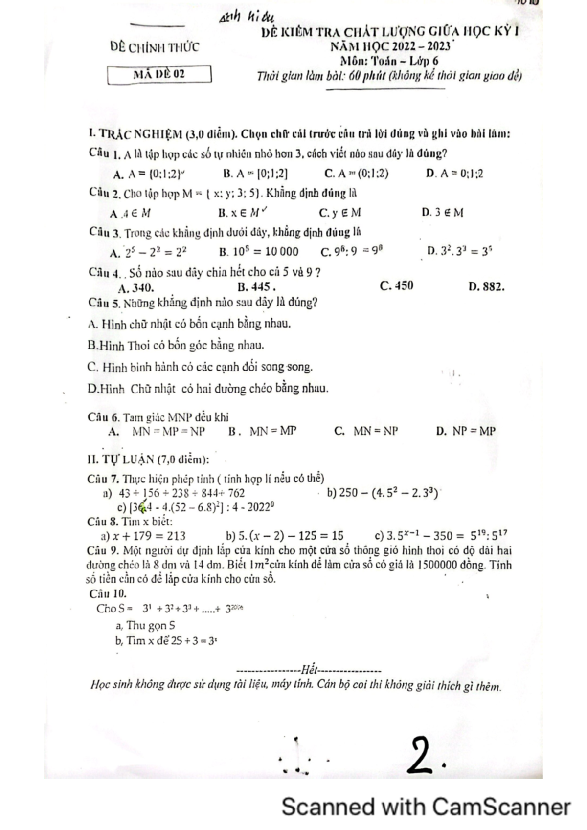 Toán 6 - math - Toán cao cấp - Studocu