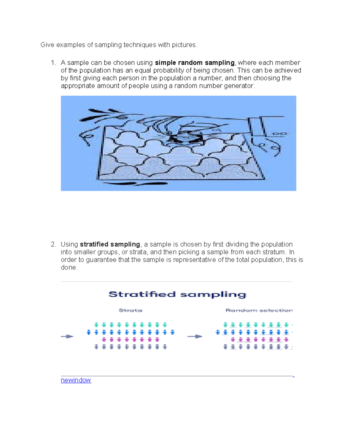 Sampling-Techniques - none - Give examples of sampling techniques with ...