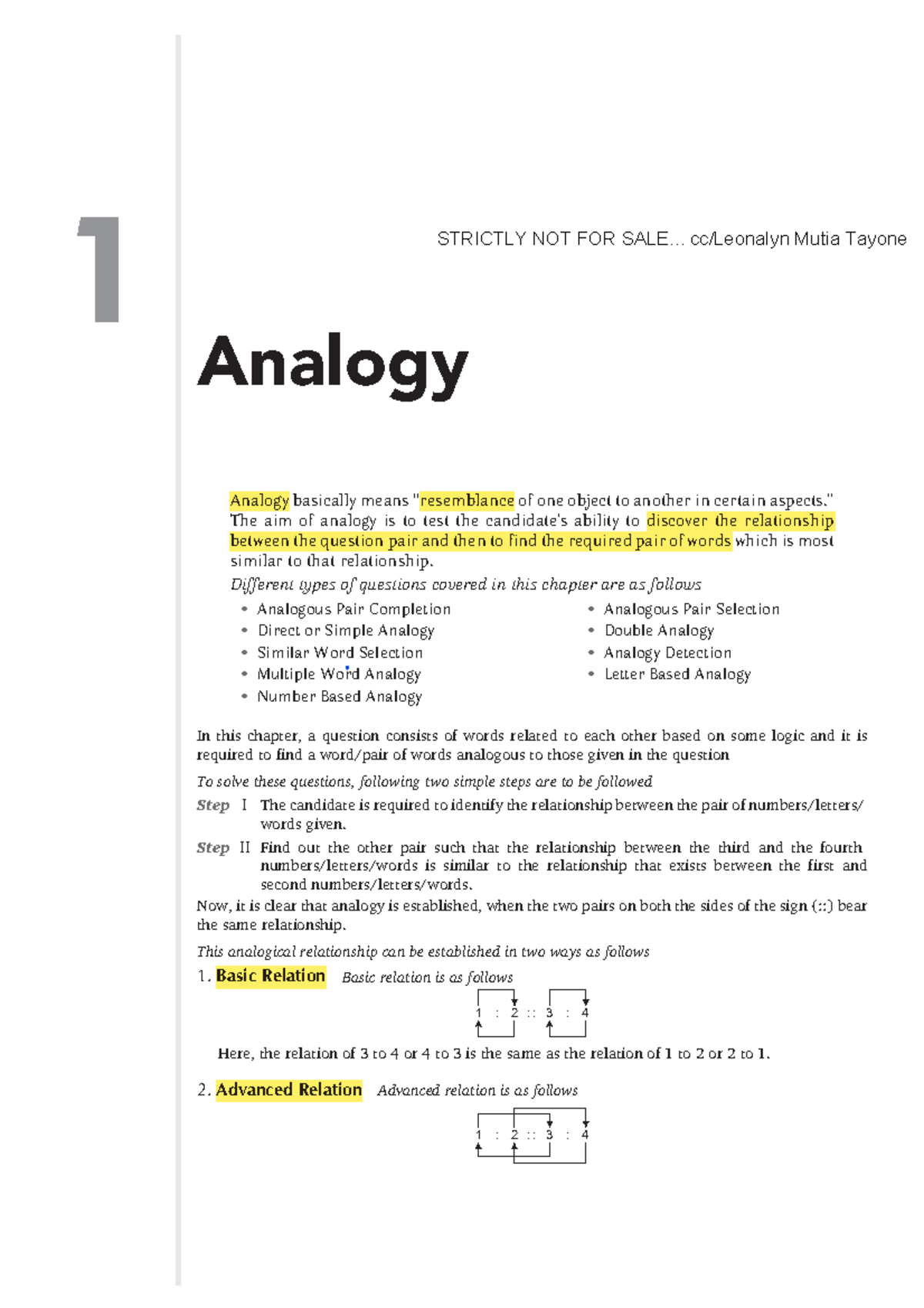 Analogy reasoning - Analogy Analogy basically means ‘‘resemblance of ...
