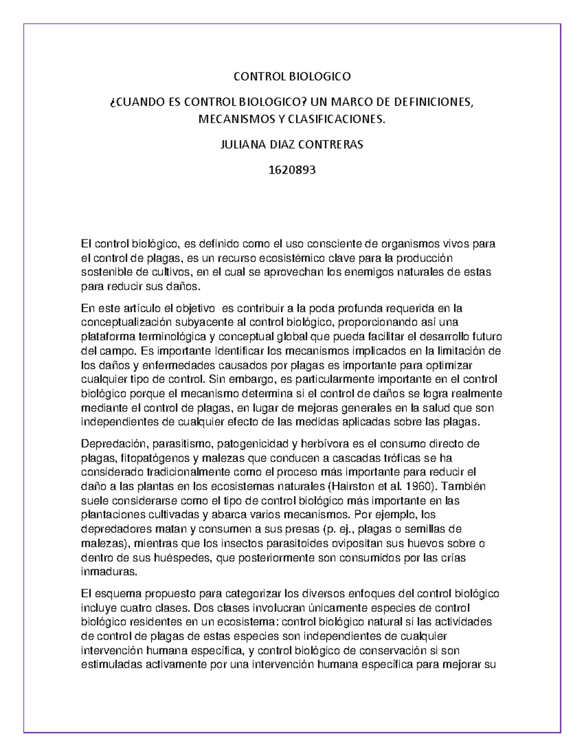 control biologico laboratorio - CONTROL BIOLOGICO ¿CUANDO ES CONTROL ...