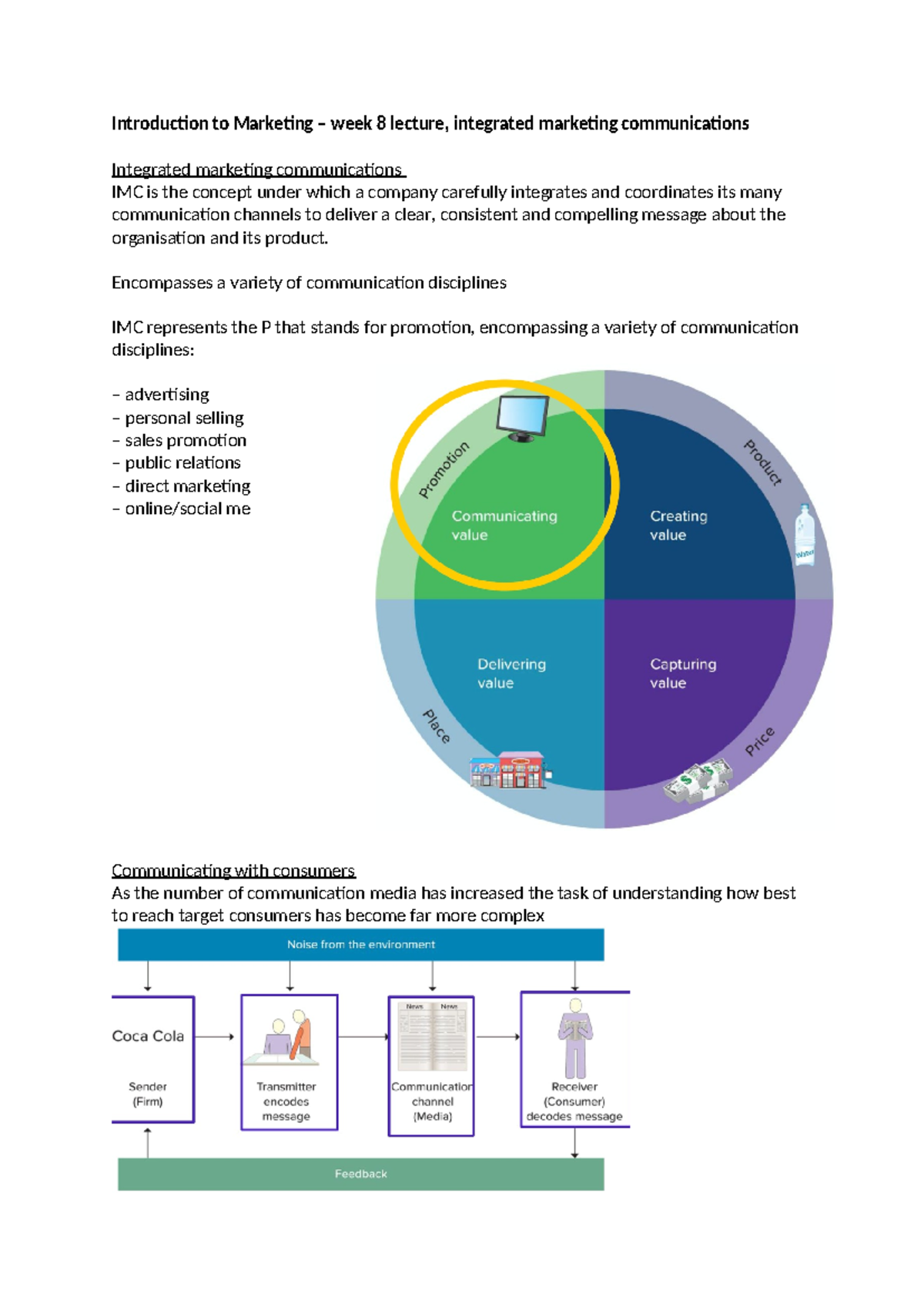 Introduction to Marketing lecture 8 ICM - Introduction to Marketing ...