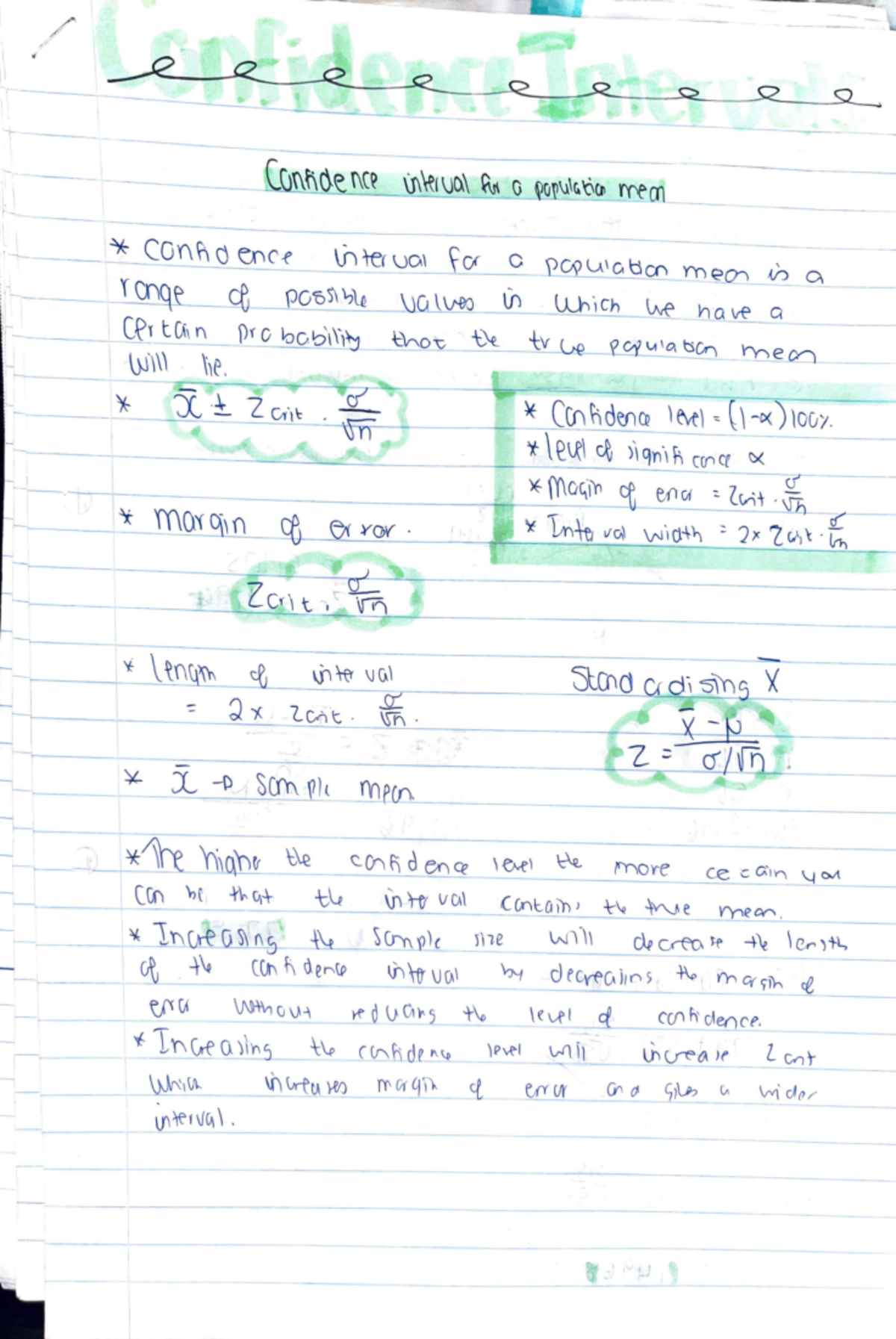 Confidence Intervals-AP Statistics - Iii .. - II ___ 0 __ 52 - _[C)t~C ...