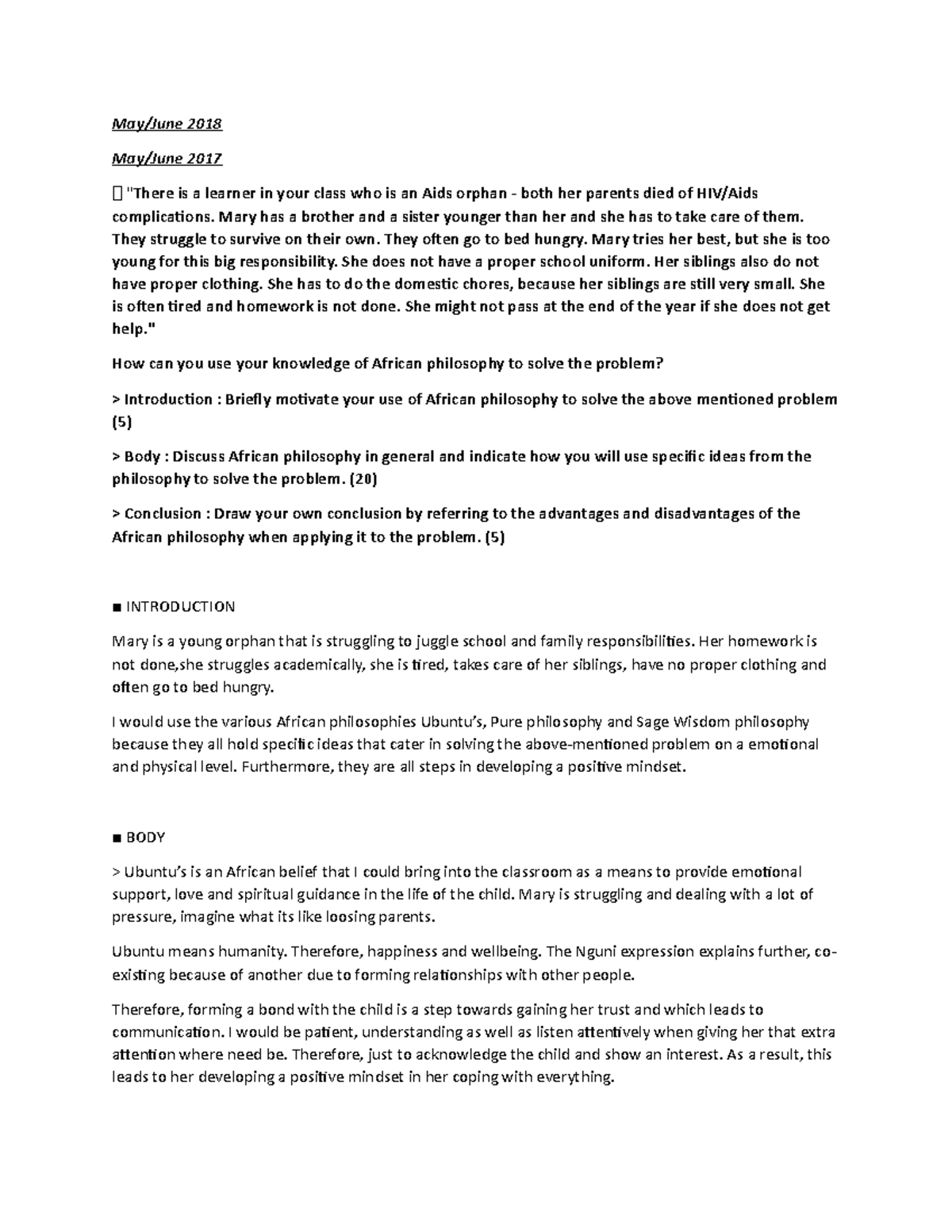 Essay Memos for ESC 3701 2021 - May/June 2018 May/June 2017 🀀 " There ...