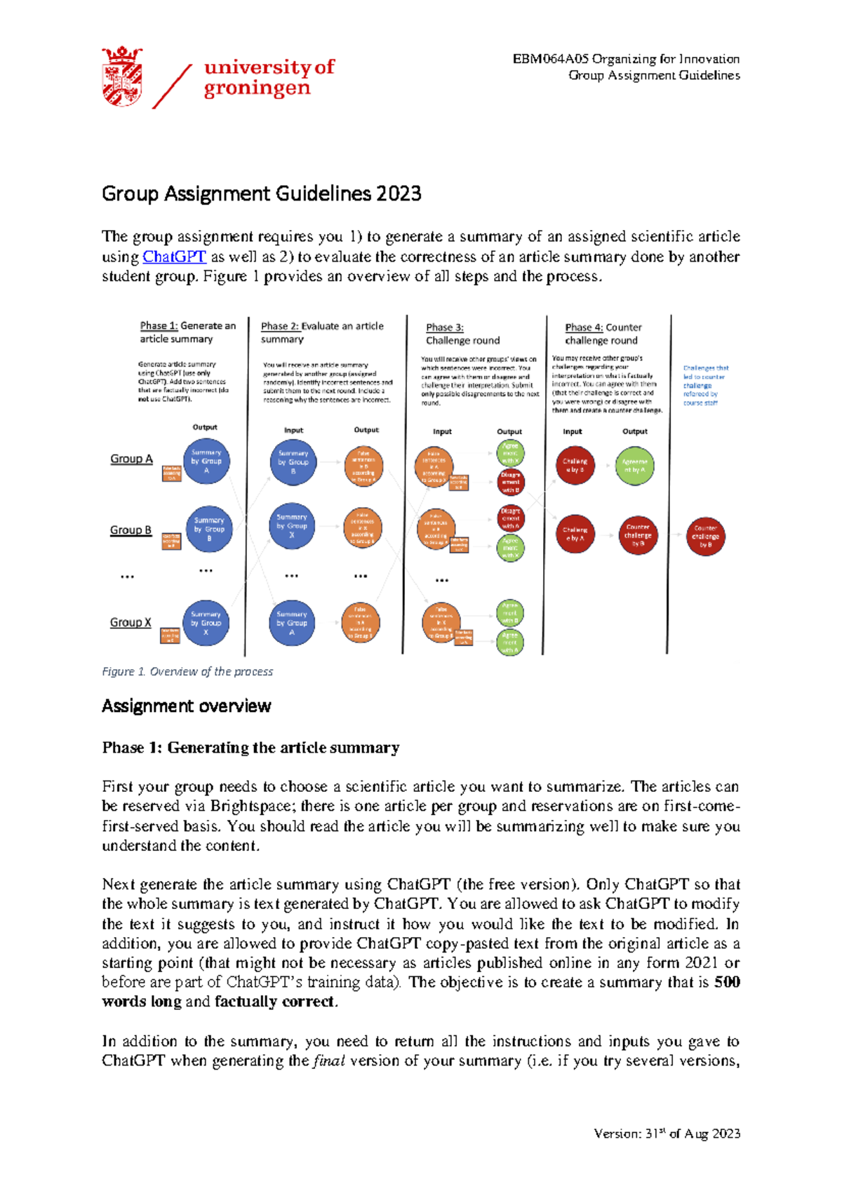 OFI Group Assignment Guidelines v2 - Group Assignment Guidelines Group Assignment Guidelines ...