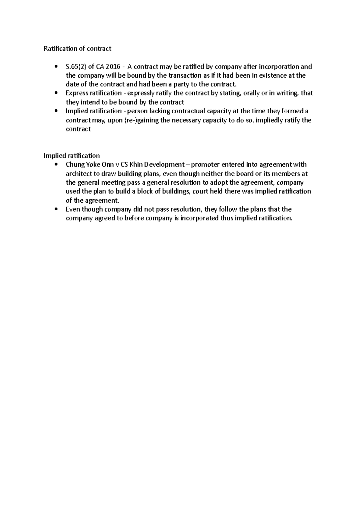 Company tuto 2 ratification - Ratification of contract S(2) of CA 2016 ...