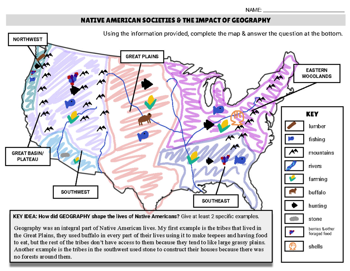 Native American Geography Maps - ####### NATIVE AMERICAN SOCIETIES ...