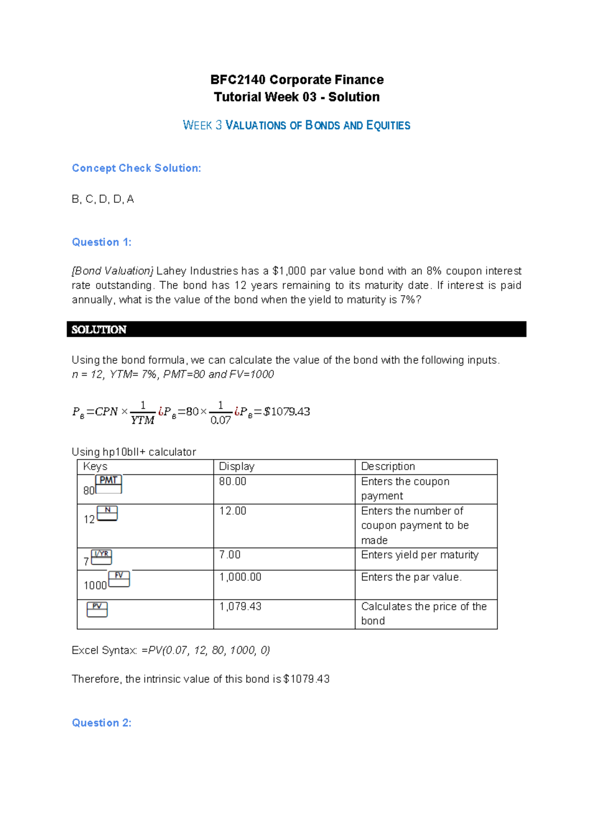 Week 3 Tutorial Worksheet Solution - for Student - BFC2140 Corporate ...