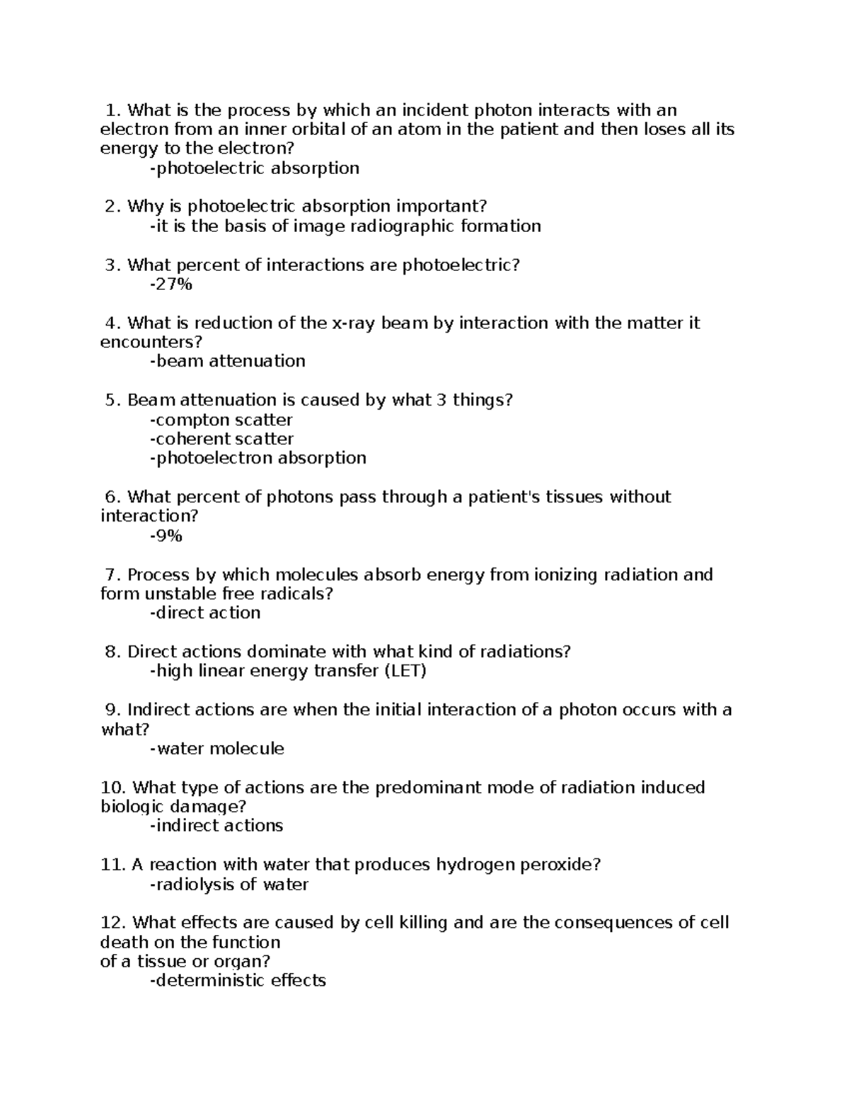 Radiology Ch 2-3 Practice Quiz - What is the process by which an ...