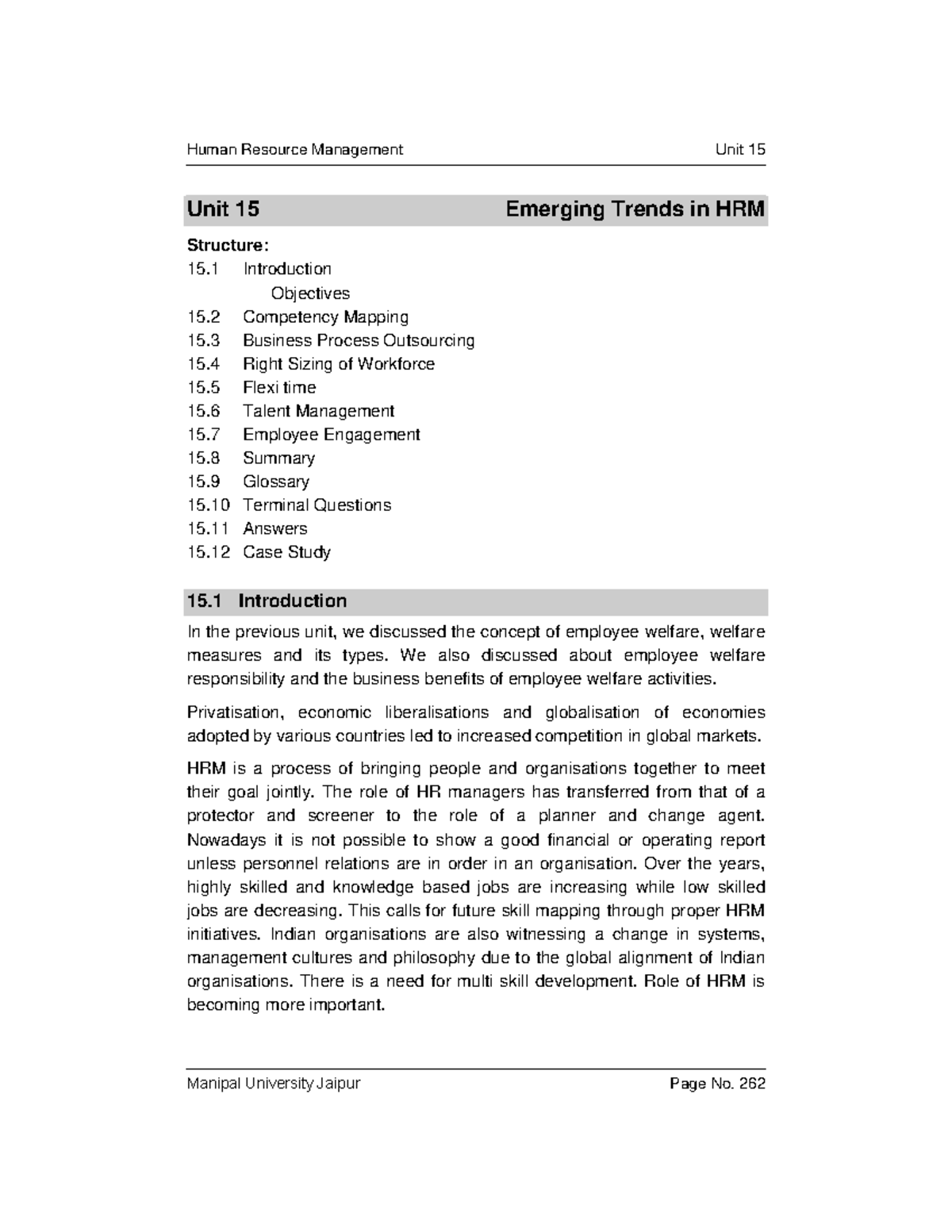 Unit 15 - Emerging Trends in HRM - Unit 15 Emerging Trends in HRM Structure: 15 Introduction ...