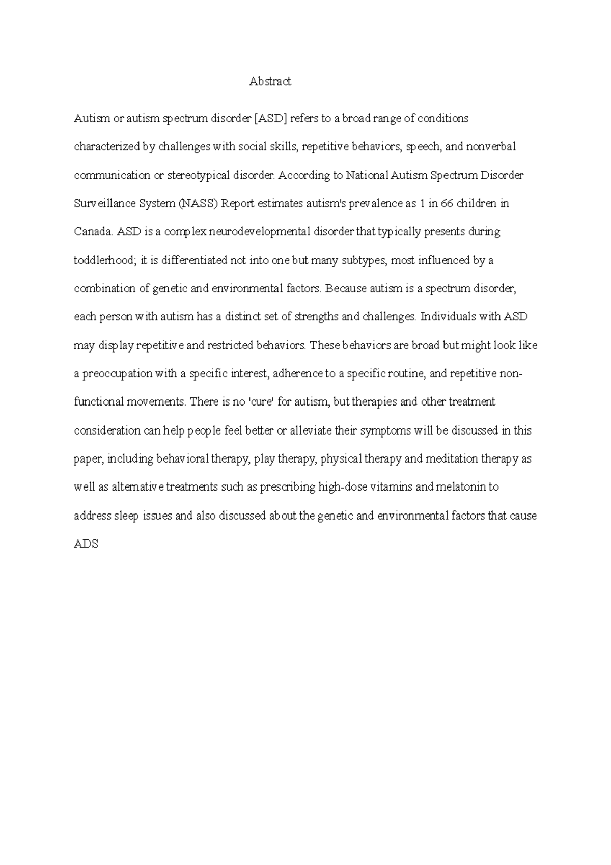 Meekhal (2) - APA - Abstract Autism or autism spectrum disorder [ASD ...