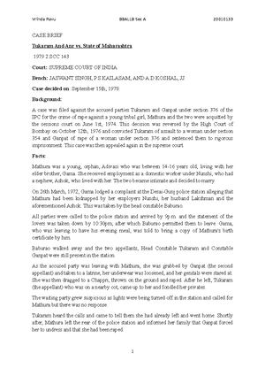 Case Brief - HOW TO BRIEF A CASE CASE BRIEF FORMAT - IRAC METHOD Use ...