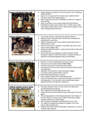 Baroque Final - Summary Seventeenth-century Art and Architecture ...