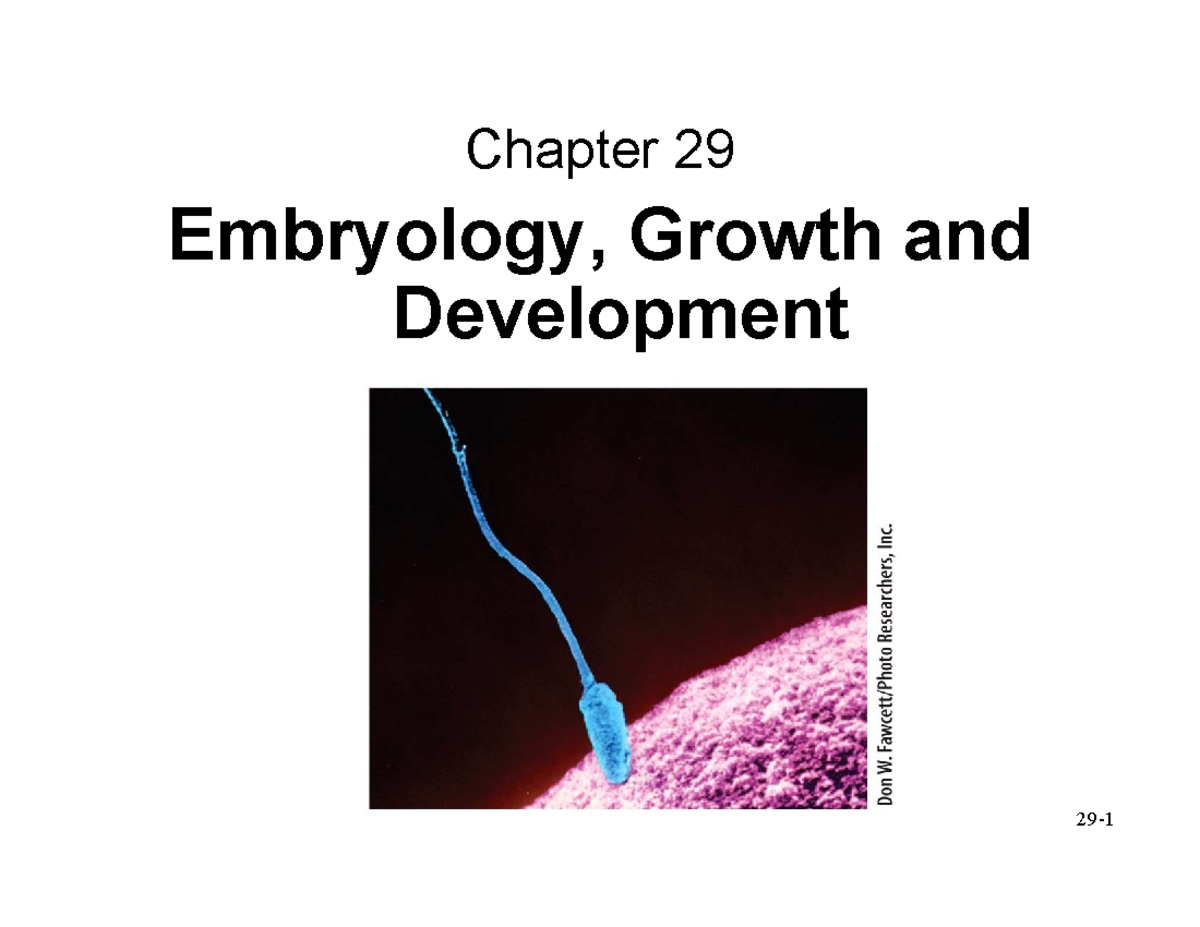 3 - Embryology and Development 1 - 29- Chapter 29 Embryology, Growth ...