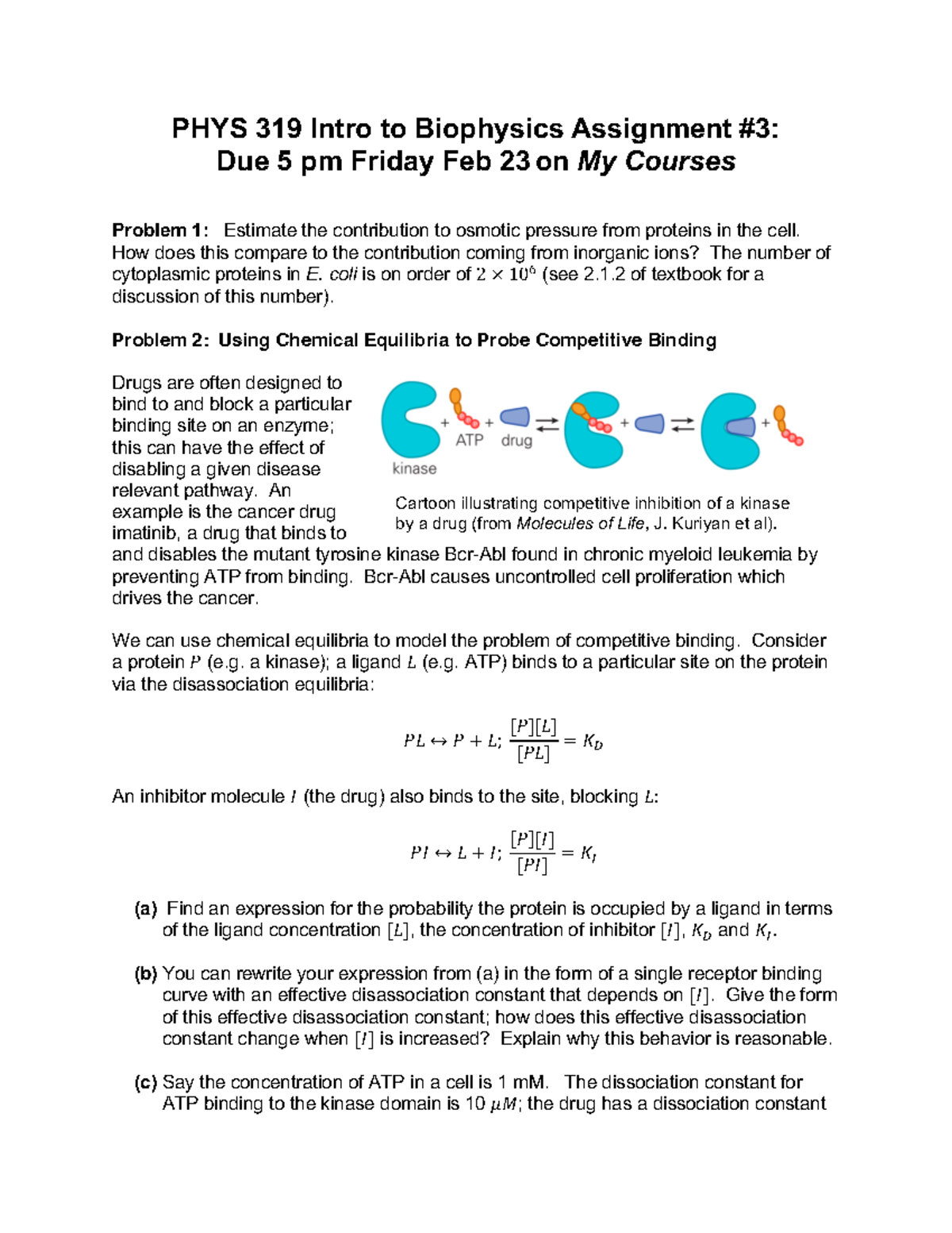 Phys 319 2024 Assignment 3 - PHYS 319 Intro to Biophysics Assignment ...