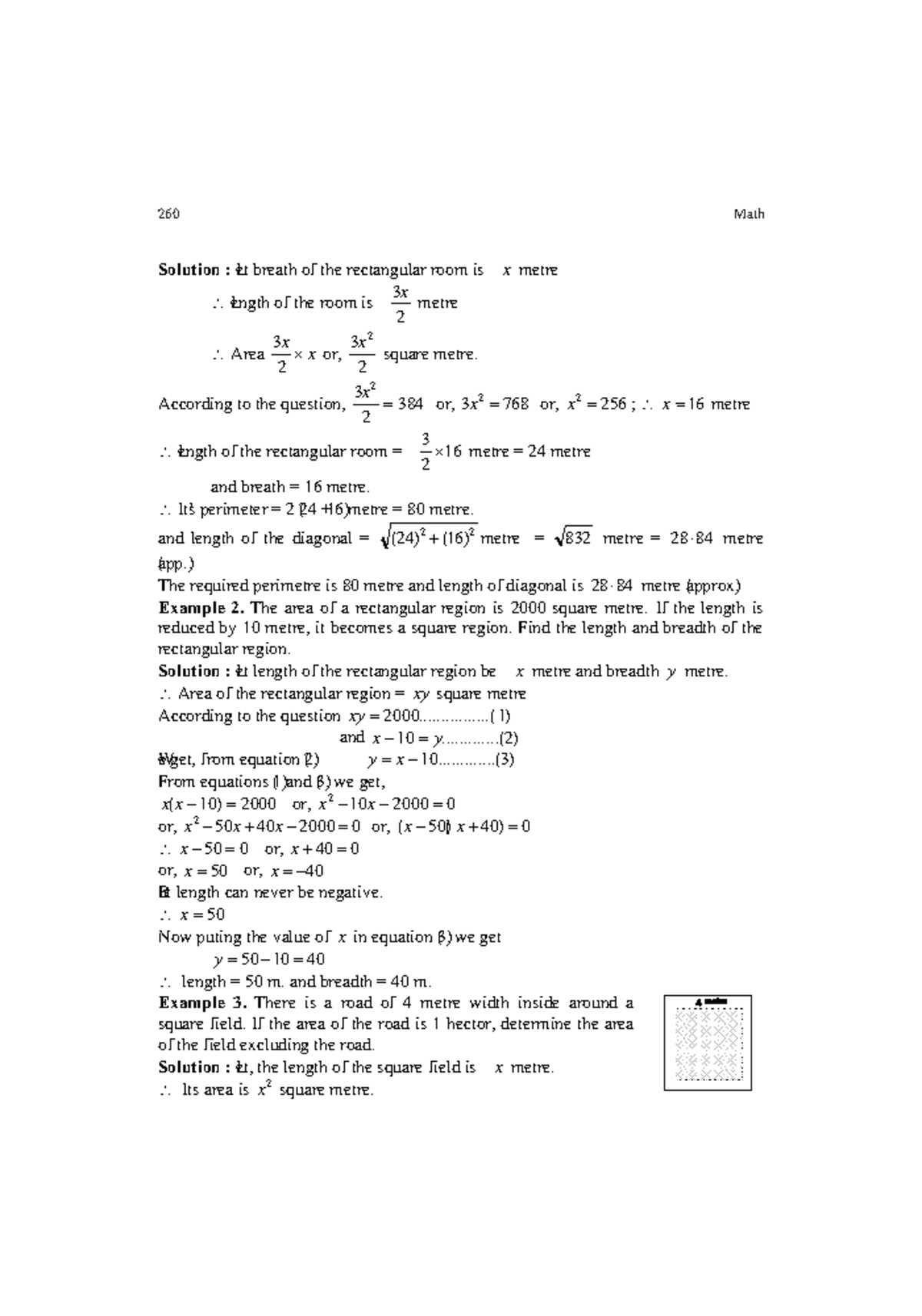 Mathematics Class 9-10 ( PDFDrive )-34 - Solution : Let breath of the ...