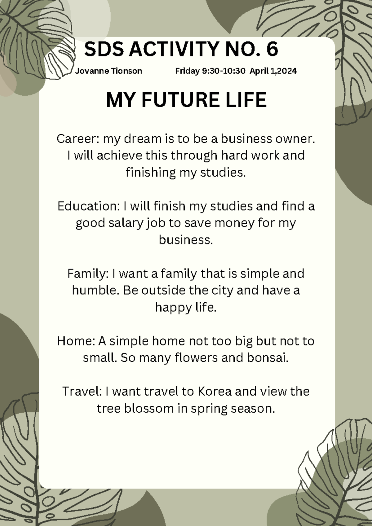 White Green Simple Blob Page Border - SDS ACTIVITY NO. 6 Jovanne ...