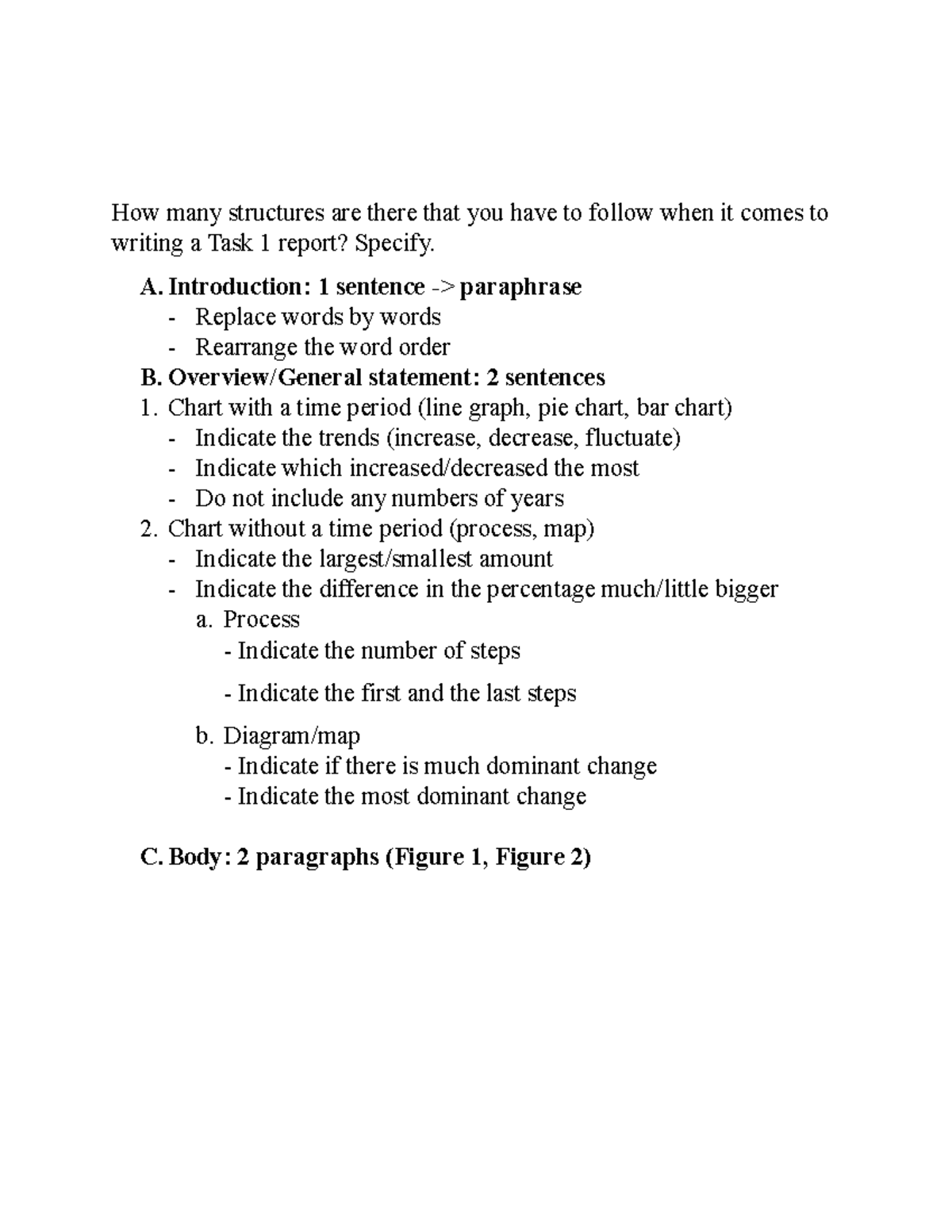 How many structures are there that you have to follow when it comes to ...