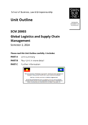 SCM2000 3 Global Logistics and Supply Chain Management Assignment 1 ...
