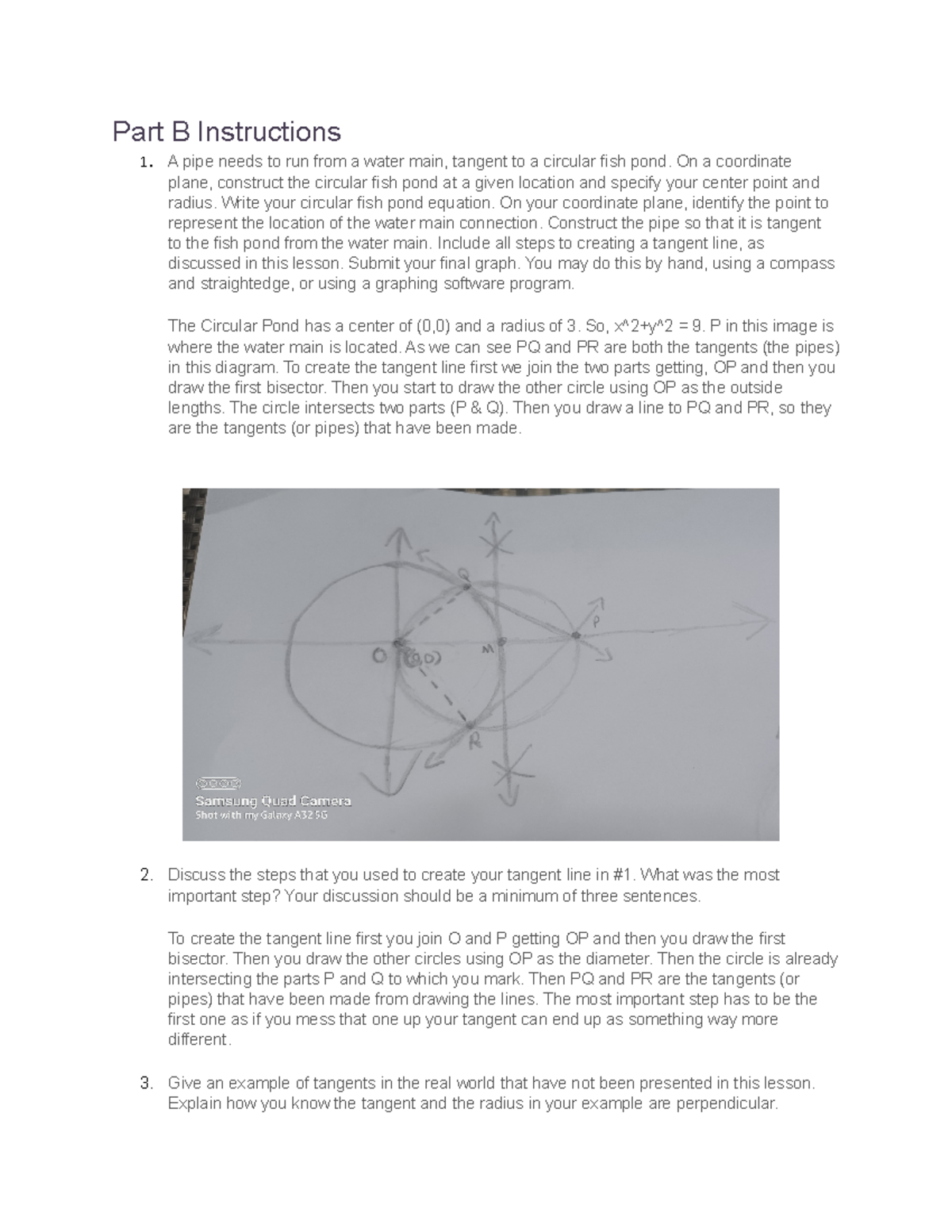 7.04 Honors Segment Two Activity Part B - Part B Instructions A pipe ...