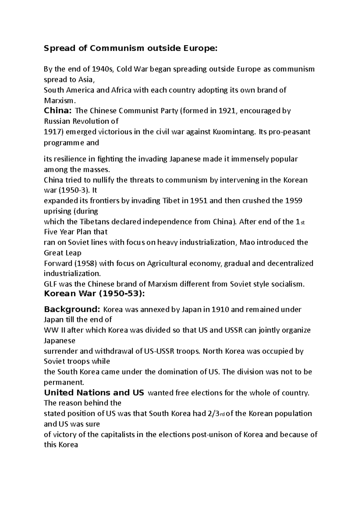 Spread of Communism outside Europe - China: The Chinese Communist Party ...