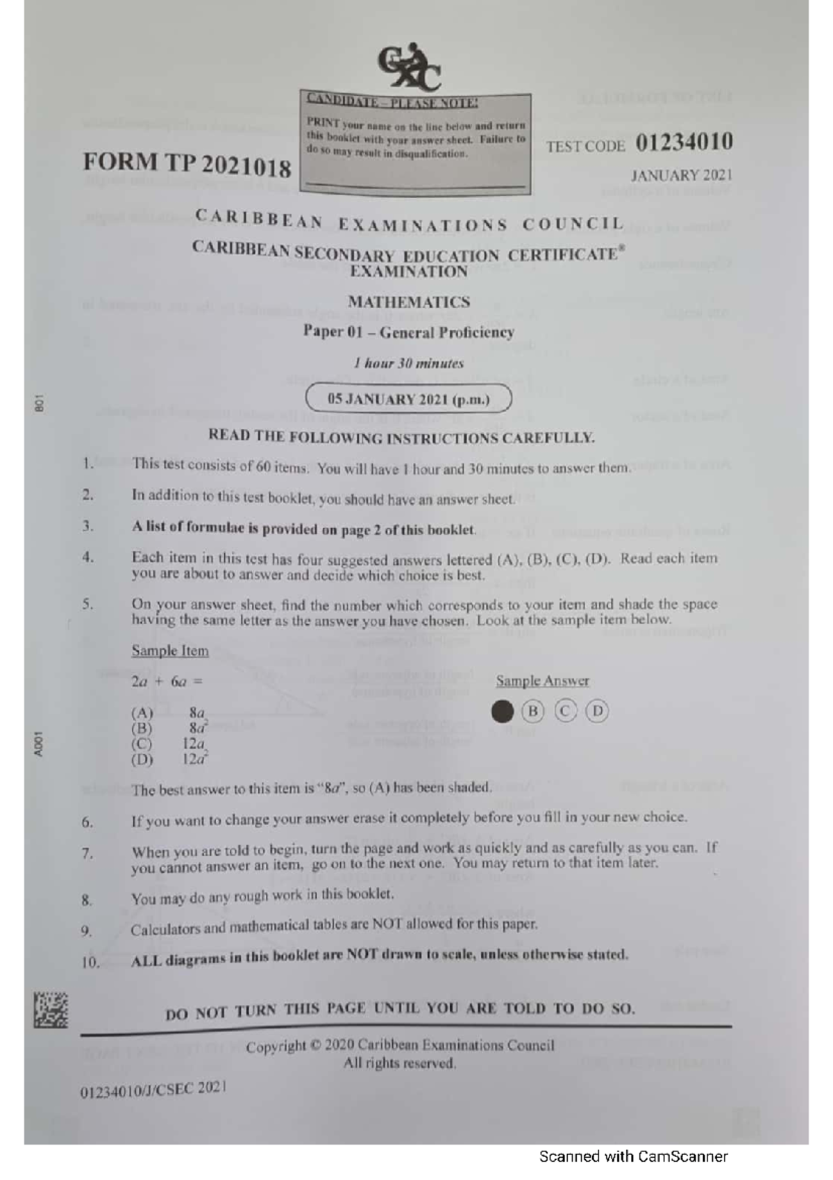 Math Jan 2021 p1 - past paper - Mathematics- Angle geometry - Studocu