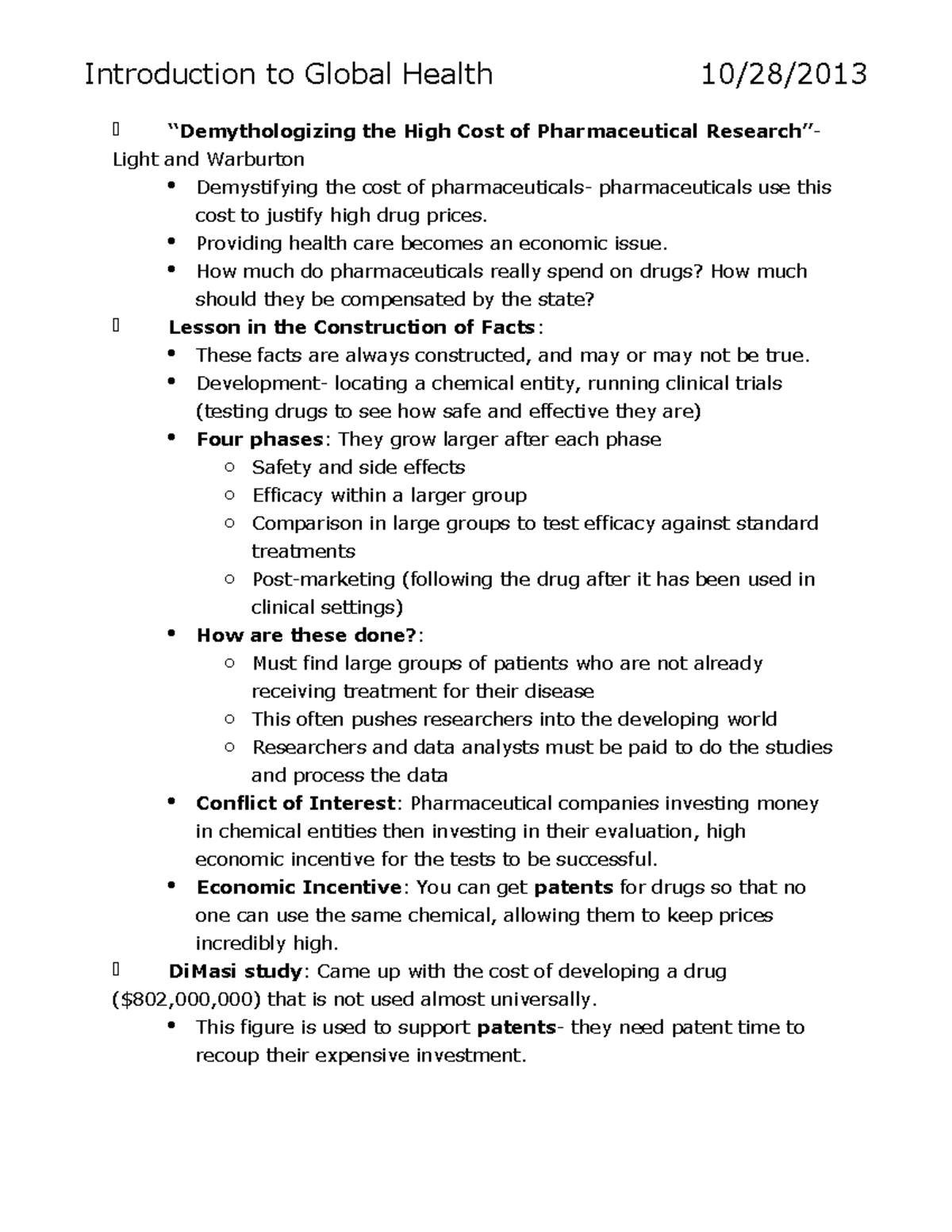 10- Science and Fact-Tools for Global Health - Introduction to Global ...