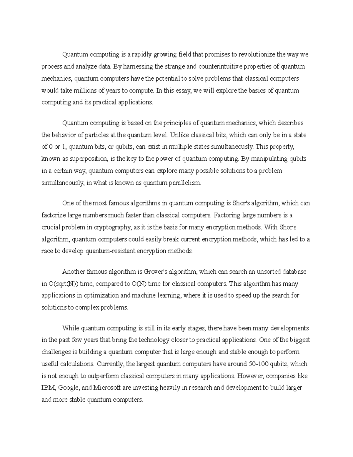 Quantum Computing From Theory To Practice Quantum Computing Is A Rapidly Growing Field That