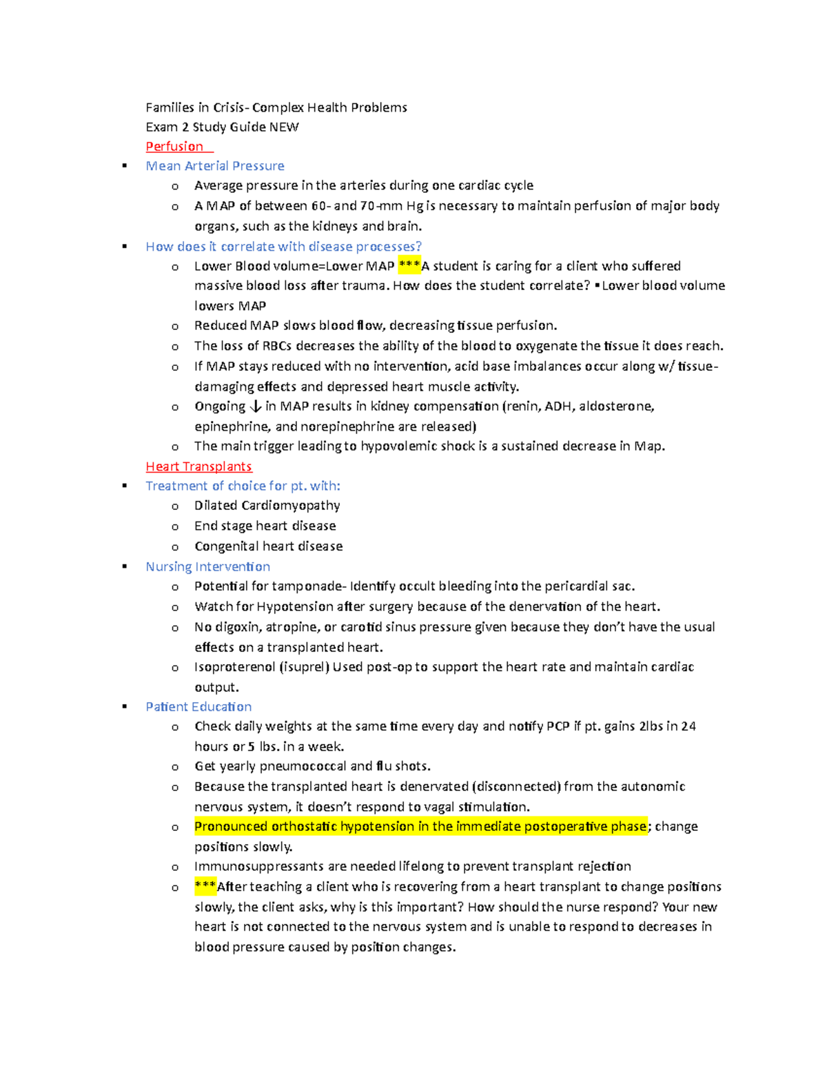 NUR2243 Exam 2 - 2243 - Families in Crisis- Complex Health Problems ...