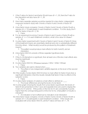 HW 1 - Chapter homework questions. - 1. The participants in a research ...