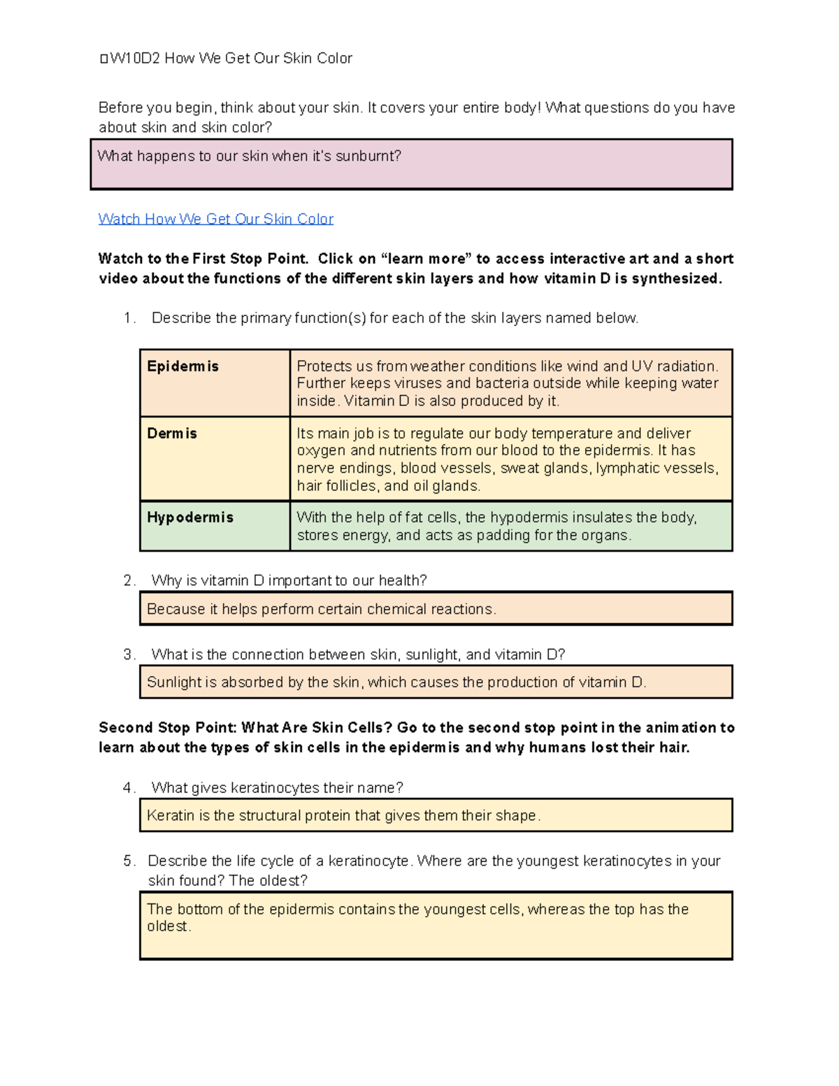Jacob Battenberg - 🔹W10D2 How We Get Our Skin Color - Before you begin ...
