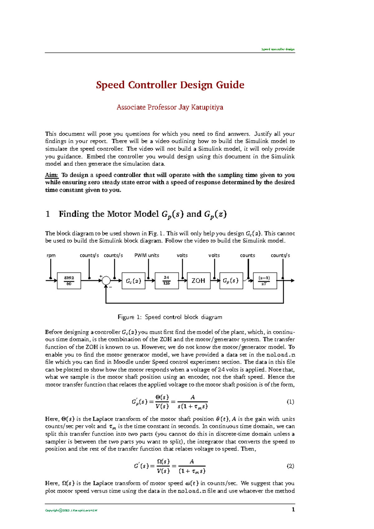 Speed Controller Design Guide - Speed controller design Speed Controller Design Guide Associate ...