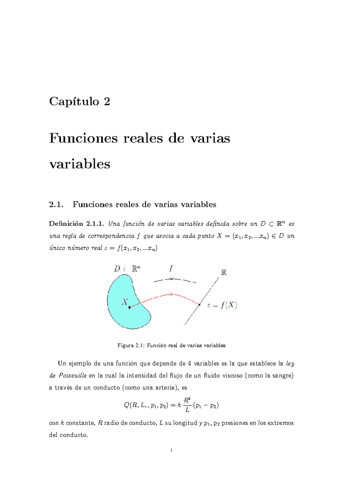 Unidad II calculo Multivariable - Cap ́ıtulo 2 Funciones reales de varias variables 2. Funciones ...