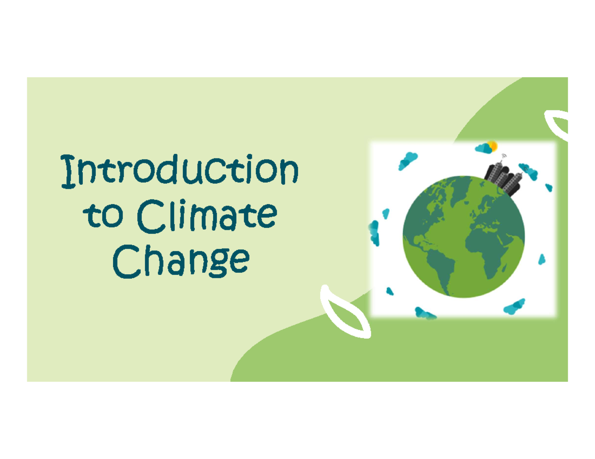 M1 climate change - Introduction to Climate Change Agenda Weather ...