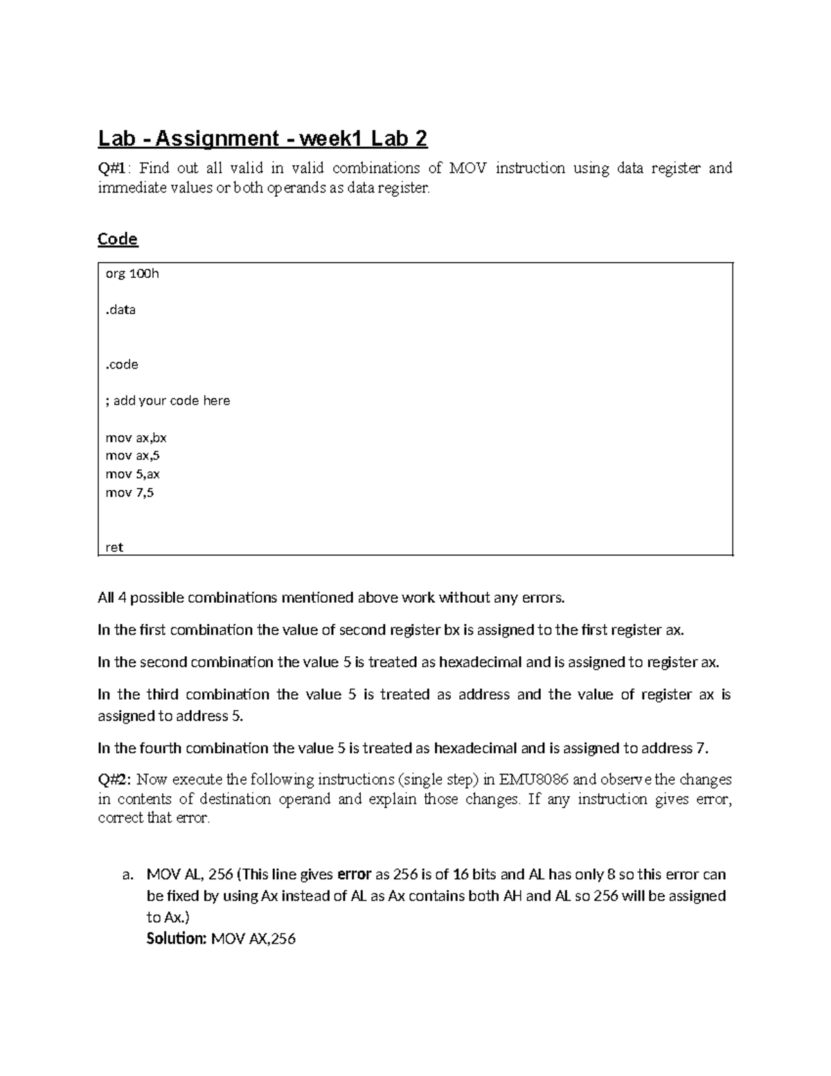 COMSAT | LAB01 | WEEK 1 - Lab - Assignment - week1 Lab 2 Q#1: Find out all valid in valid - Studocu