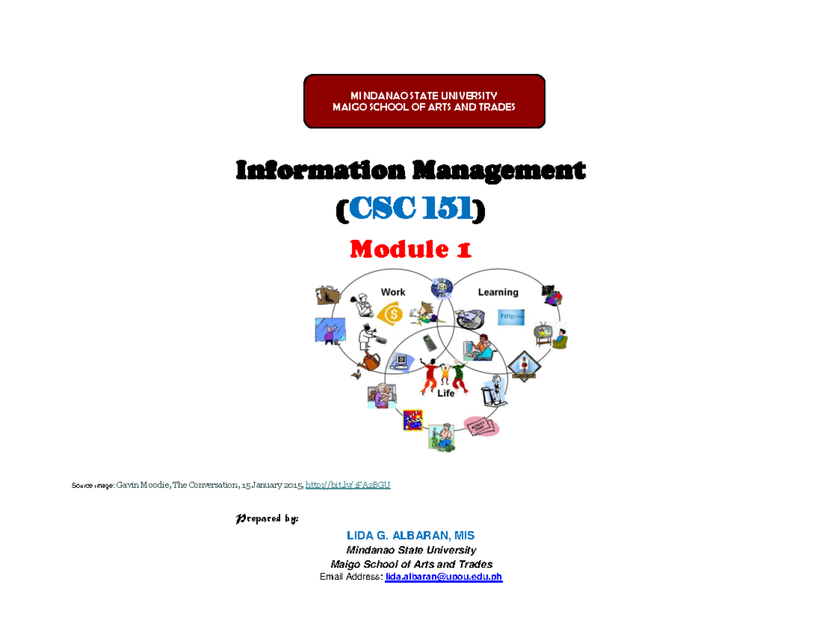 Introduction to Information Management - ####### Information Management ...