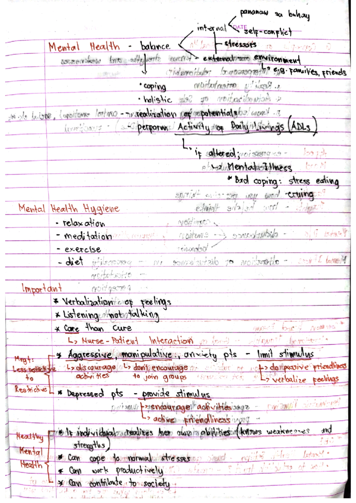 NX Psych Notes Prelim - Psychiatric Nursing - Studocu