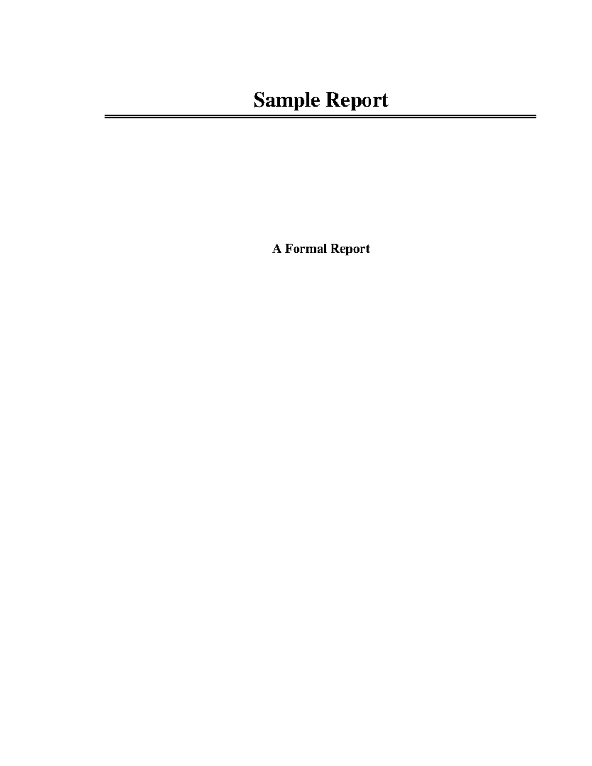 Samplereport BR - Helpful materials - Sample Report A Formal Report A ...