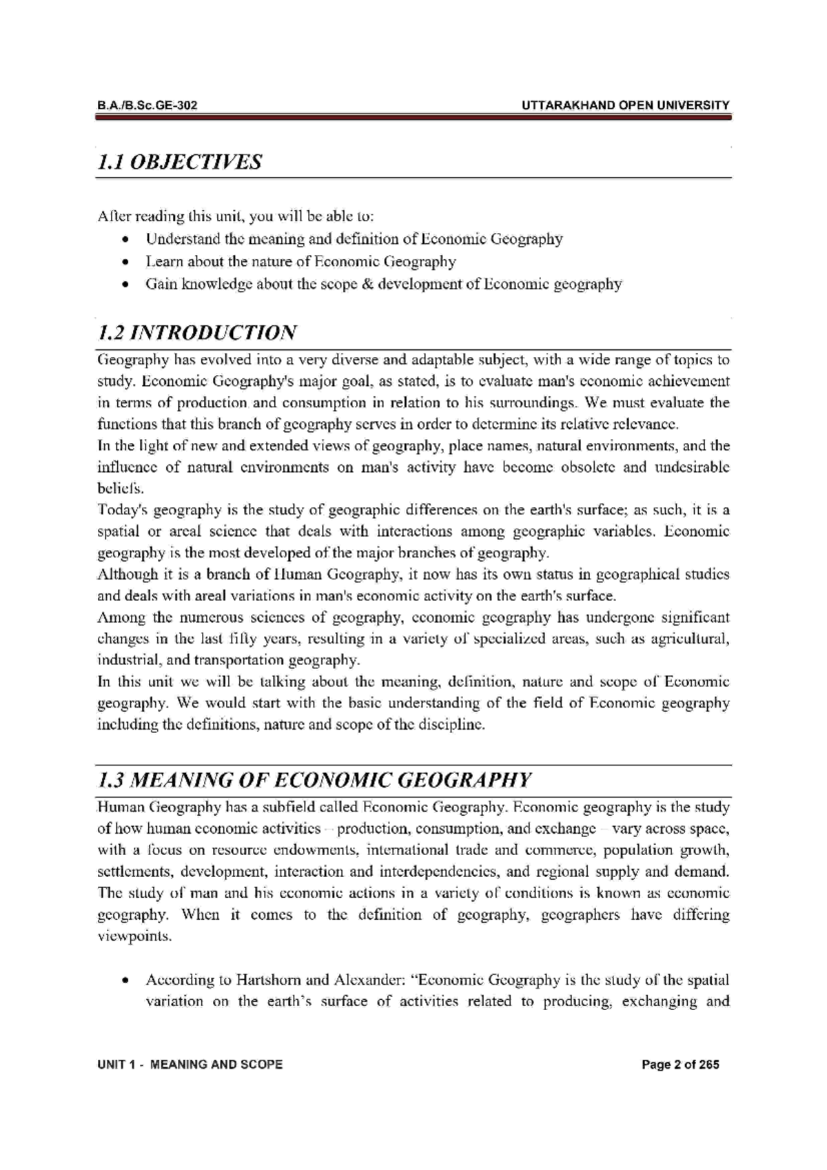 Chapter-1 Introduction of economic geography - Geography-1 - Studocu