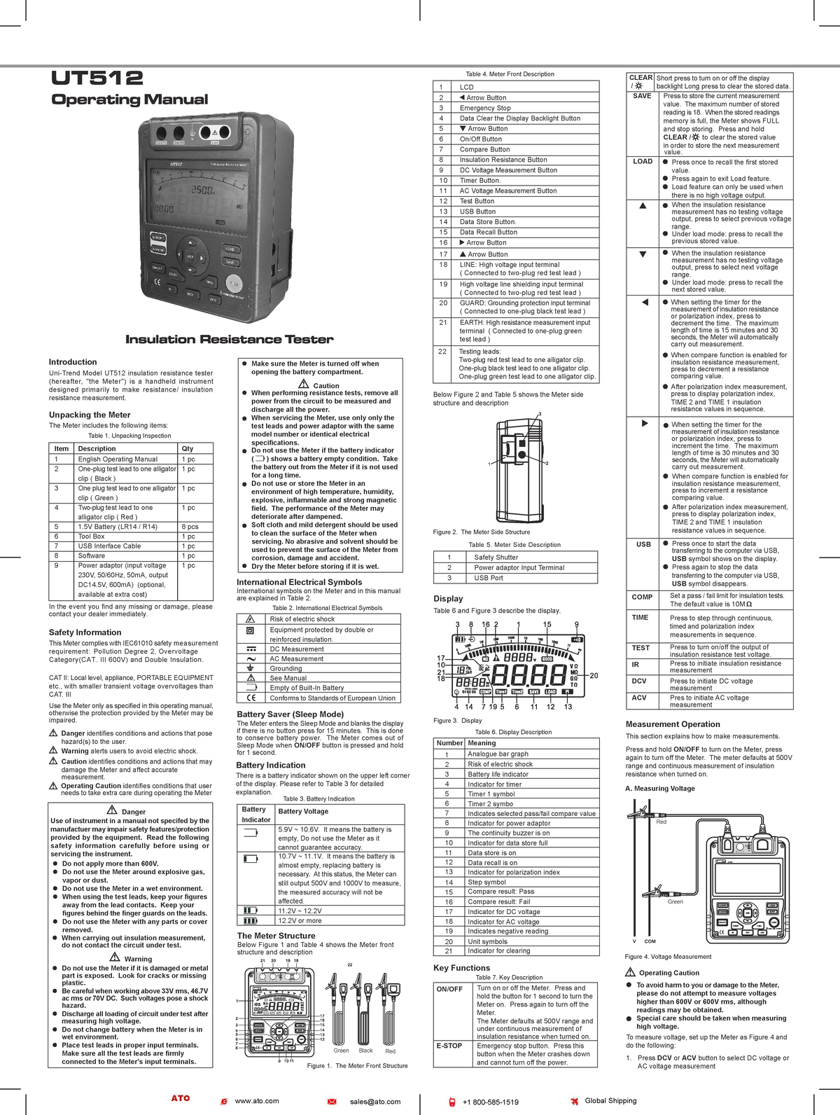 Manual DE UNIT 512 Usuario - Introduction Uni-Trend Model UT512 ...
