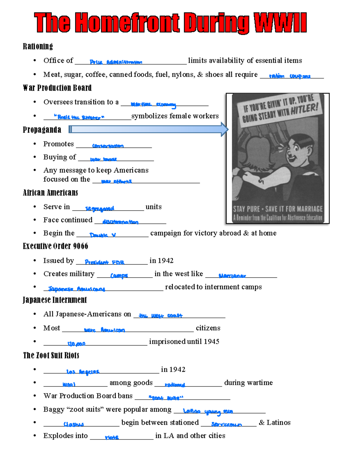 The Homefront During WW2- Follow the Power Point - Rationing • Office ...
