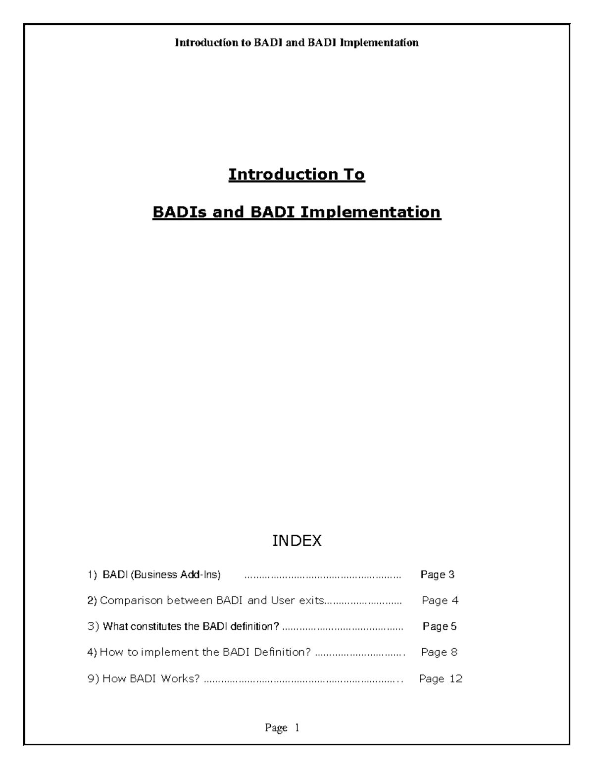 BADIs and BADI Implementation - Introduction To BADIs and BADI ...