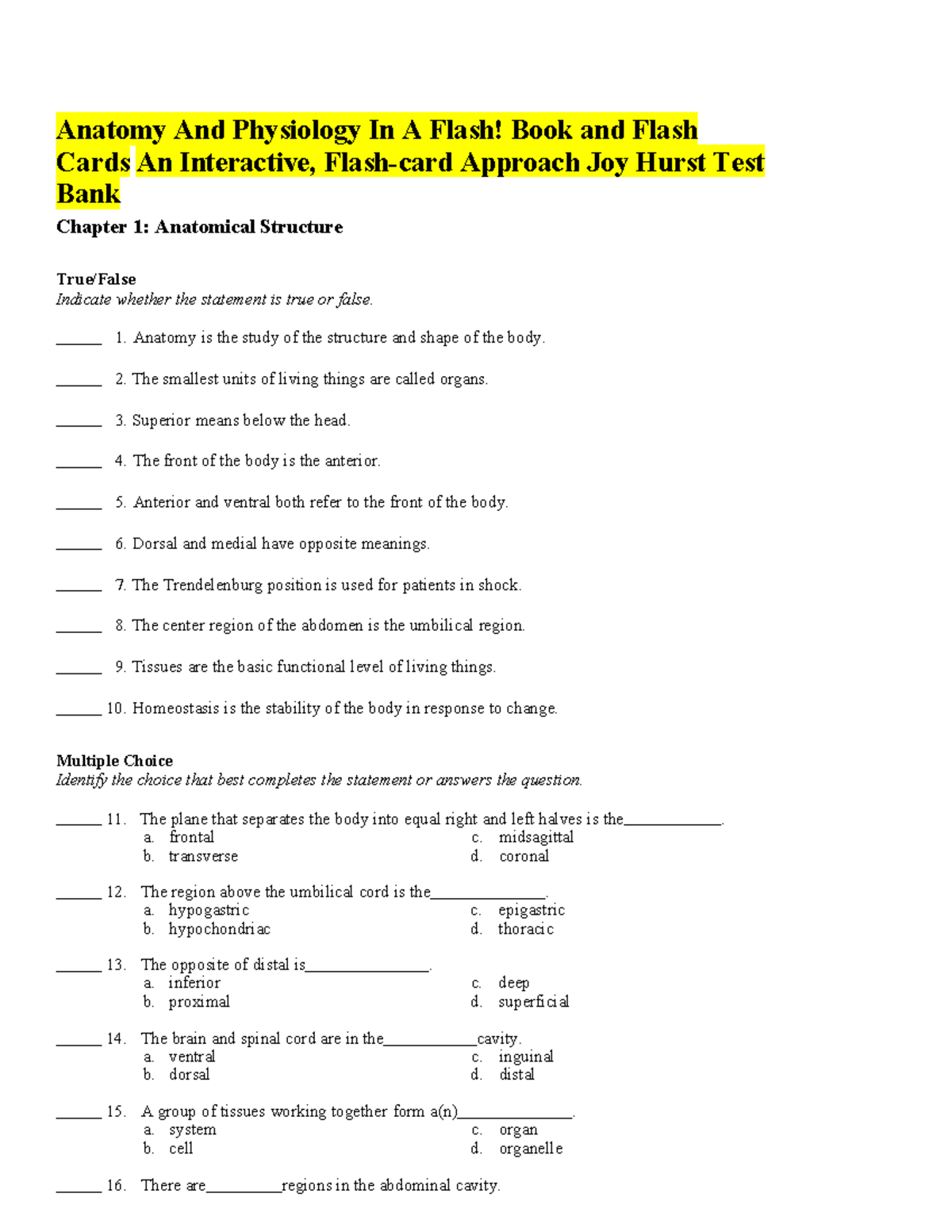 Anatomy And Physiology In A Flash Book and Flash Cards An Interactive ...